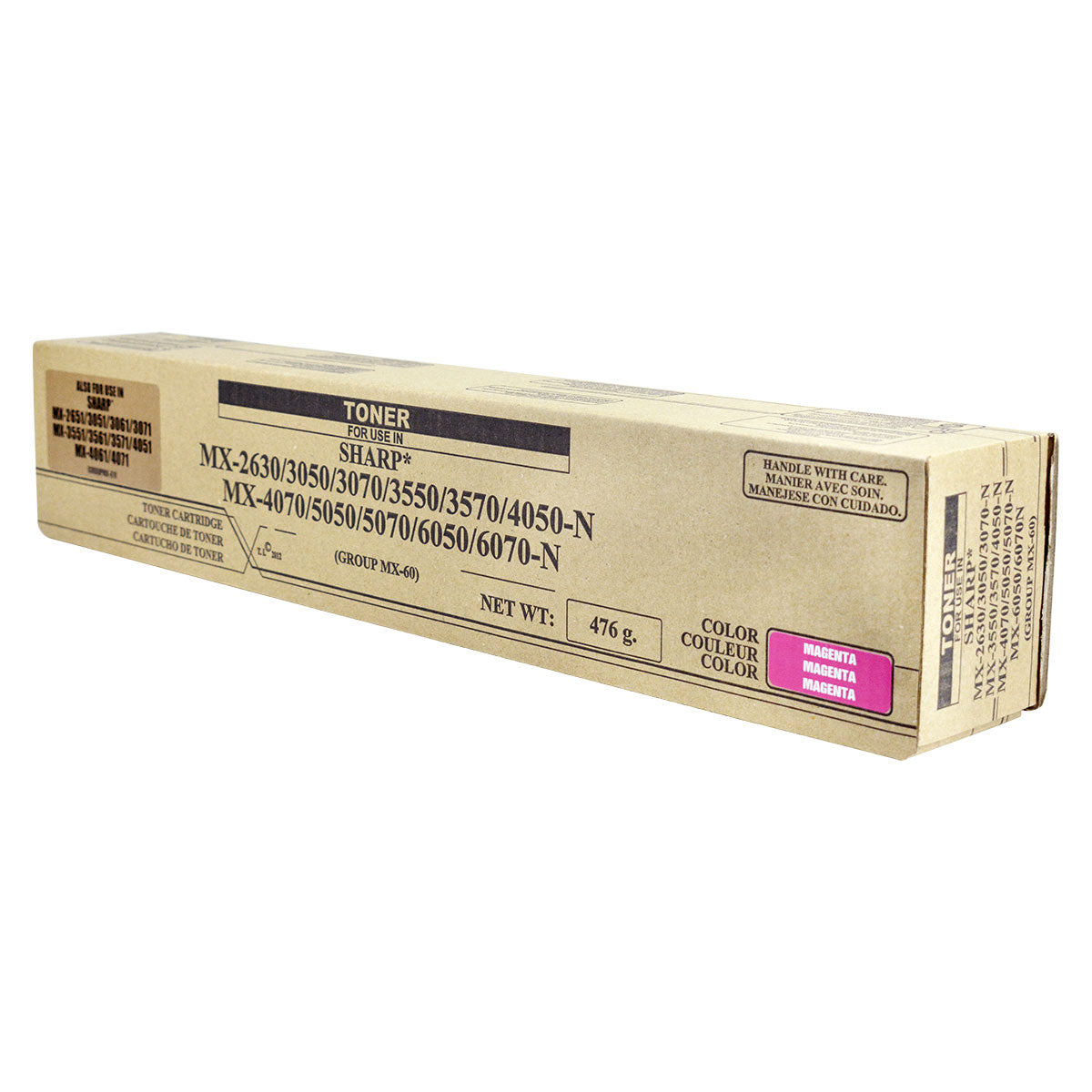 Compatible Sharp MX-2630 / MX-3050 (MX-61NTMA) Toner Cartridge, Magent ...